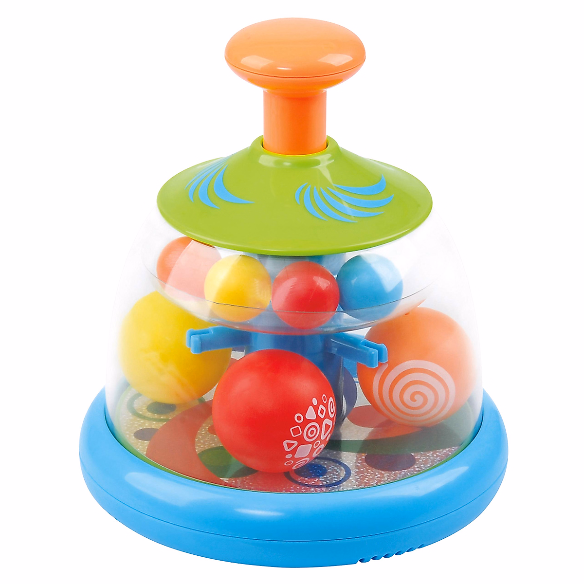 Play Popping Ball Dome Toy - Ball Popper Toys Tumble Top - Spinning Popping Make Colorful Balls Pop and Fly - Gift for 6 Month Plus Newborn Babies Infants, 1609