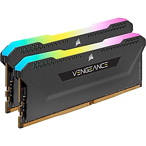Corsair Vengeance RGB PRO SL 16GB (2x8GB) DDR4 3600MHz C16 Optimized for AMD Ryzen Desktop Memory (10 Ultra-Bright RGB LEDs, Custom Performance PCB, Tight Response Times, Intel XMP 2.0) Black
