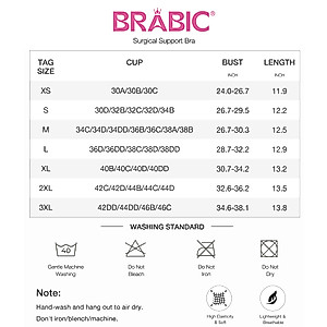 BRABIC Zip Front Closure Everyday Bra for Women Post Surgery Compression Support with Adjustable Straps Wirefree (Medium, White)
