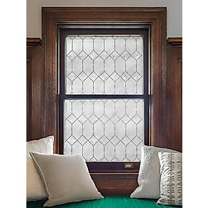 Artscape Old English | Window Privacy Film Textured Glass Pattern | Non-Adhesive & UV Protection | Easy to Apply & Removable | 24 x 36 inches | Made in USA