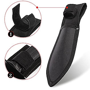 Metal Detector Shovel, Kemaier Heavy Duty Double Serrated Edge Digger, Metal Detecting Digging Tool with Sheath for Belt Mount, Gardening Accessories for Metal Detection Digging Loosening Planting