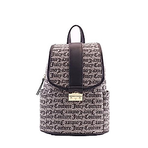 Juicy Couture Pop That Lock Backpack Black/Beige One Size