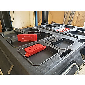 StealthMounts Packout Feet | Mounting Feet for Milwaukee Packout System - 8 Pack (Red)