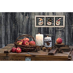 Attraction Design Wood Snowman Wall Decor Hanging Christmas Sign, Rustic Christmas Snowman Decoration Wall Art Wooden Snowman Sign Holiday Decorative Sign Hanging Xmas Décor 16.8X6.6in