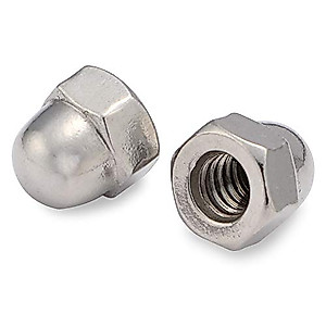 3/8-16 Acorn Cap Nuts, Stainless Steel 18-8 (304), Plain Finish, 10 PCS