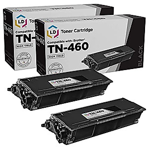 LD Products Toner Cartridge Replacement for Brother TN460 High Yield (Black, 2-Pack) Compatible with Multi-Function: MFC-1260, MFC-1270, MFC-2500, MFC-8300, MFC-8500, MFC-8600, MFC-8700, and MFC-9600