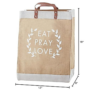 Santa Barbara Design Studio Hold Everything Market Tote Bag, 13" x 18", Eat Pray Love