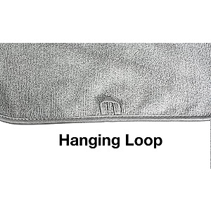 Eurow Absorbent and Fast Drying Microfiber Washcloths, 13 by 13 Inches, Gray, 4 Pack