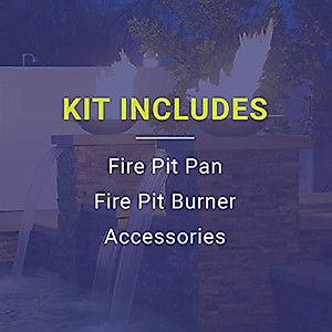 American Fireglass 60" X 6" Linear Drop-in Pan with Match Light Kit -Natural Gas