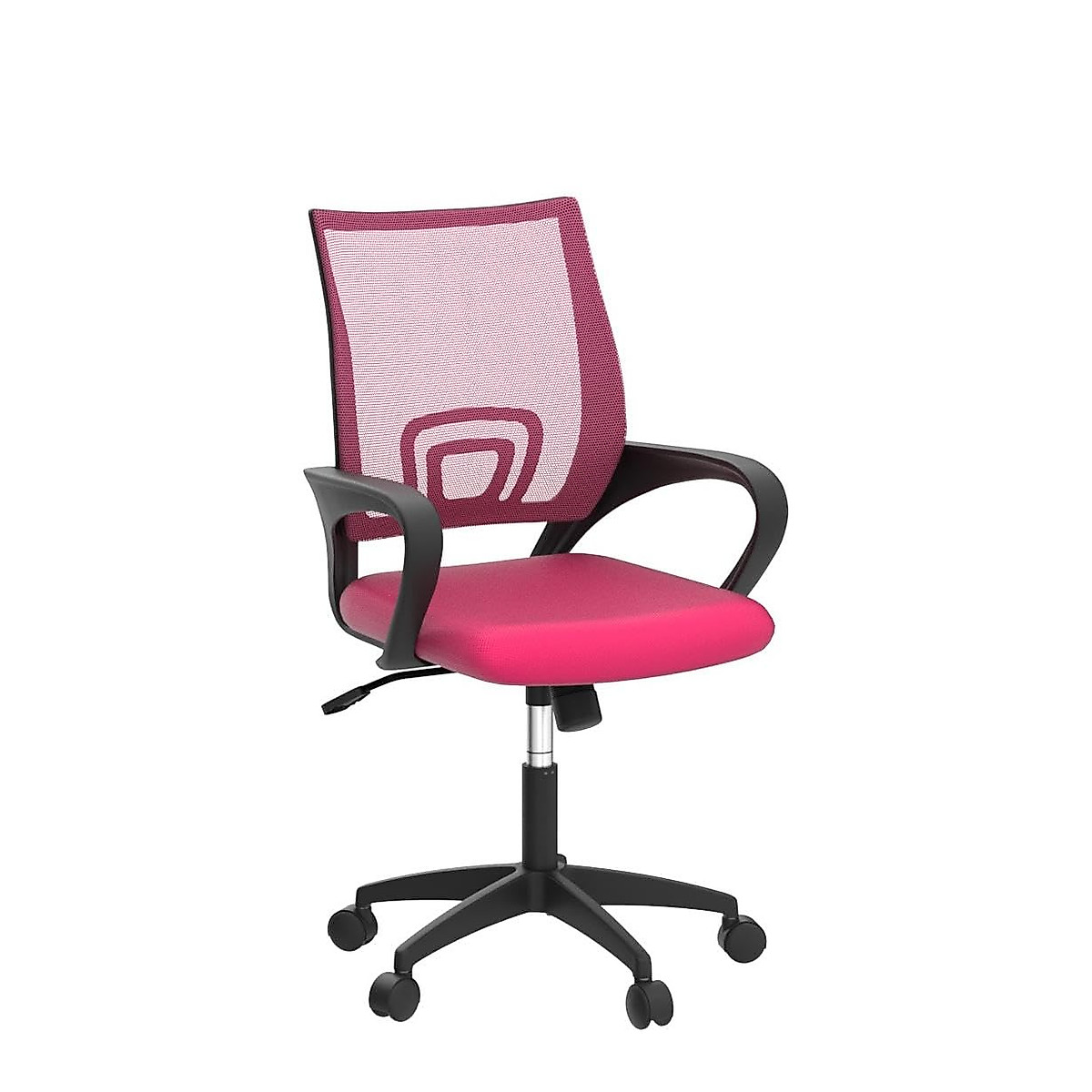 Pink Office Chair Ergonomic Desk Chair Mesh Computer Chair with Lumbar Support& Armrest, Adjustable Mid Back Executive Task Chairs, Rolling Swivel Chair Kids Desk Chair for Women