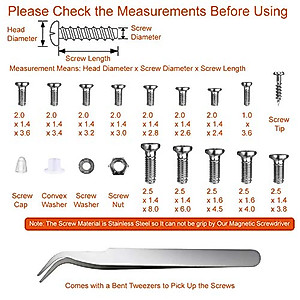 Paxcoo Eyeglass Repair Kit with 6 Pcs Magnetic Screwdrivers and Glass Screw for Glasses, Eye Glass, Sunglass Repair