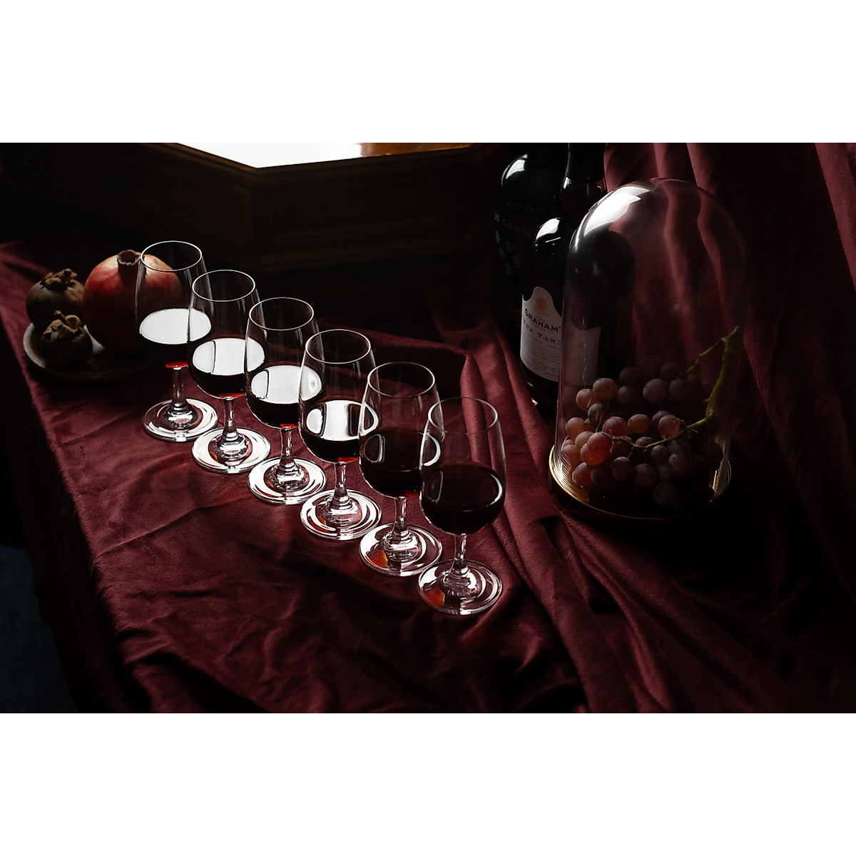 GLASSIQUE CADEAU Port and Dessert Wine, Sherry, Cordial, Aperitif Tasting Glasses | Set of 6 Small Crystal 7 oz Sippers | Mini Short Stem Nosing Taster Copitas