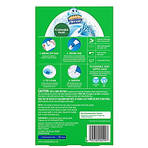 Scrubbing Bubbles Fresh Brush Flushables Refill, Toilet And Toilet Bowl Cleaner, Eliminates Odors And Limescale, Citrus Action Scent, 10ct