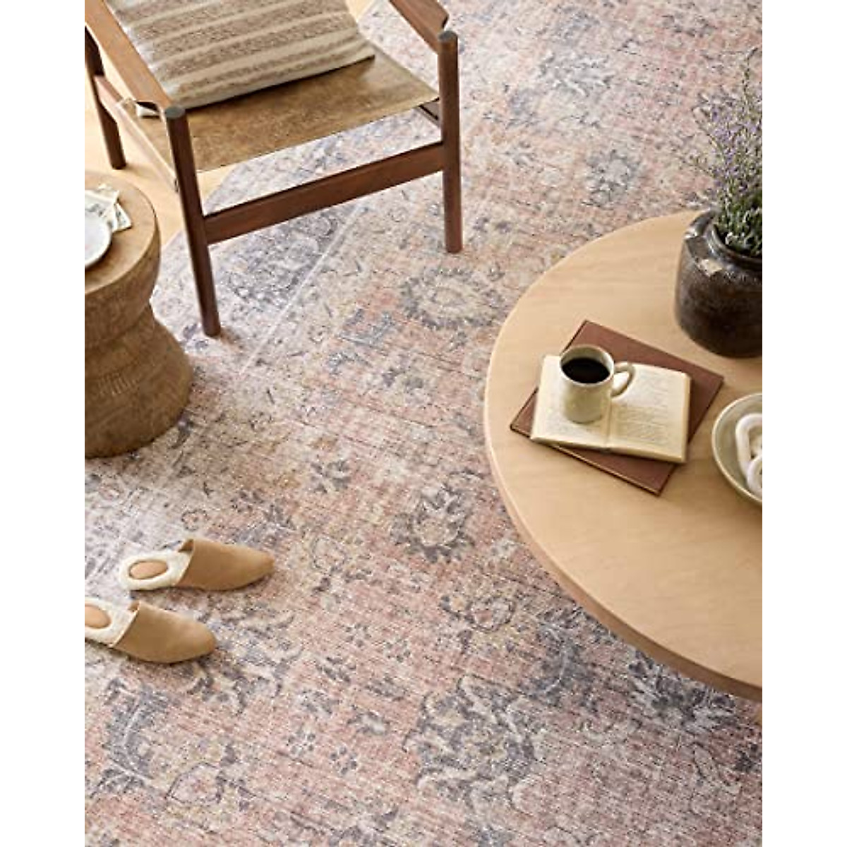 Loloi II Skye Collection SKY-01 BLUSH / GREY, Traditional 9'-0" x 12'-0" Area Rug