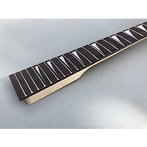 Maple Guitar Neck 24Fret 25.5inch Rosewood Fretboard Shark Fin Inlay Bolt One Heel Reversed head