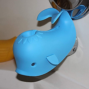 Bath Spout Cover for Bathtub - Protects Baby from Bumping Head During Bathing Time Baby Faucet Cover Universal Faucet Protective Cover Whale Design（Blue）