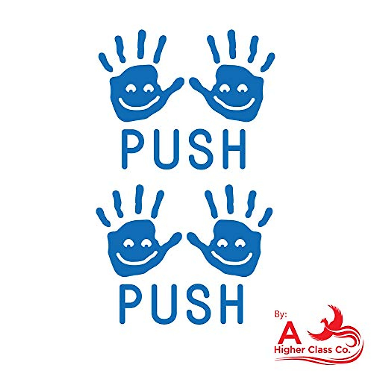 Push Hands Classroom Sensory Path Accessory - for School Walls or Floors (2 - Sets) (Blue)