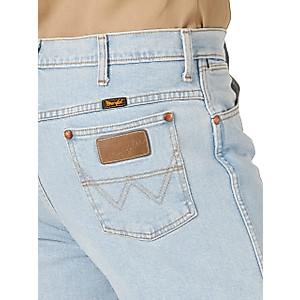 Wrangler mens Cowboy Cut Active Flex Slim Fit Jeans, Bleach, 40W x 30L US