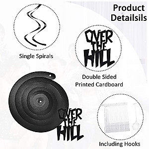 20 Pieces Over The Hill Party Supplies 50th 40th Over-The-Hill Birthday Party Decorations Hanging Swirls Foil Hanging Whirls Ceiling for Birthday Wedding Anniversary Graduation Party