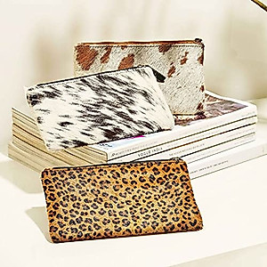 Myra Bag Wildfire Leather And Cowhide Wallet Upcycled Cowhide & Leather S-2714,Lightweight