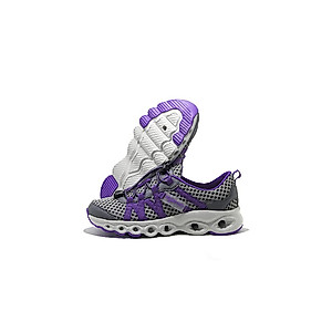 AQUAMORE Chlorine Resistant Grey and Soho Purple Zip Tie Water Shoe Size 7