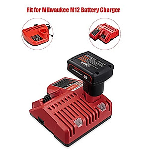 JYJZPB 2 Pack 6.5Ah 12V Battery for Milwaukee M12 Battery 48-11-2401 48-11-2412 48-11-2411 48-11-2420 48-11-2410 12Volt Cordless Tools for Milwaukee M12 Lithium Battery