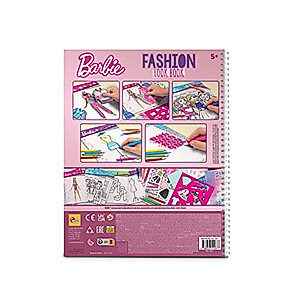 Lisciani Barbie Sketchbook Trendy Look Fashion Studio Models to Dress Up Creative Game Felt Pens and Colouring Pencils for Girls from 5 Years