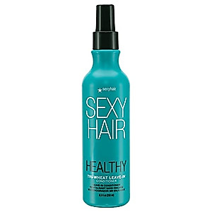 SexyHair Healthy Tri-Wheat Leave-In Conditioner, 8.5 Oz | Up to 90% Better Detangling | Reduces Breakage | Moisture, Smoothness, and Shine