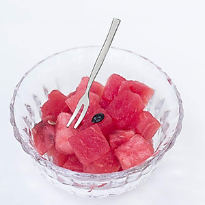 Idotry 8-Piece Stainless Steel 2-Prong Appetizer Forks, Small Forks, Fruit Fork