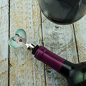 Hip Llama with Glasses Heart Love Wine Bottle Stopper