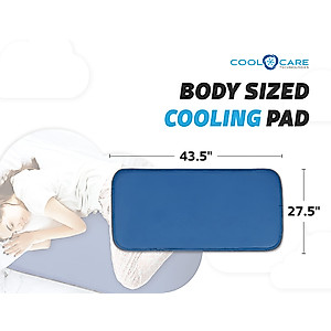 Cool Care Technologies Cooling Pad for Bed - Pressure Activated Gel Cooling Mattress Pad Provides Instant Cool Relief for 1 to 3 Hours- Place Cool Mat on Your Bed