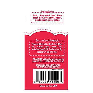 BEAUMONT BASICS Flavors Food Topper for Dogs - Red Meat Recipe with Beef Bone Broth - Natural, Grain Free - Kibble Seasoning & Hydrating Treat Mix for Picky Dog/Puppy, 6.0oz