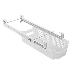 Smart Design Adjustable Sliding Drawer for Fridge Storage – Medium, Holds up to 15 lbs. – Extendable Fridge Drawer Organizer for Easy Organization and Storage – Made with BPA-Free Plastic