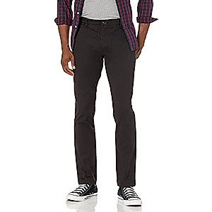 Amazon Essentials Men's Skinny-Fit Washed Comfort Stretch Chino Pant (Previously Goodthreads), Black, 30W x 32L
