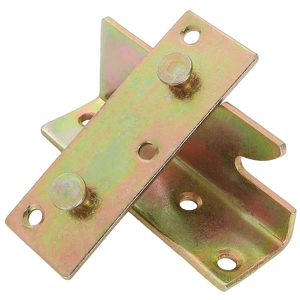 4 Sets Bed Rail Fittings No-Mortise Bed Rail Brackets Heavy Duty Bed Frame Hardware Rust Proof Bed Frame Connectors with Screws for Headboards, Footboards Hold