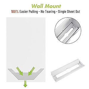 Cozee Bay Bamboo Paper Towel Dispenser, Paper Towel Holder with Lid for Home and Commercial, Wall Mount or Countertop for Multifold, C Fold, Z fold, Trifold Hand Towels (White)