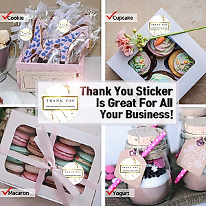 Thank You Stickers Small Business – Thank You for Supporting My Small Business Stickers – Gold Marble Design with Gold Foil Accents – 1.5" 400 Label Per Roll - Waterproof Stickers by Modern 5th