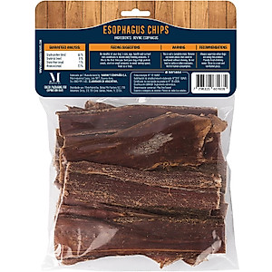 Mon Ami Beef Esophagus Chip Dog Treats (6 Inch, Pack of 20) – Gullet Treats for Dogs Made from Grass Fed Beef with Glucosamine & Chondroitin – Natural Dog Treats, Grain Free & High Protein Dog Chews