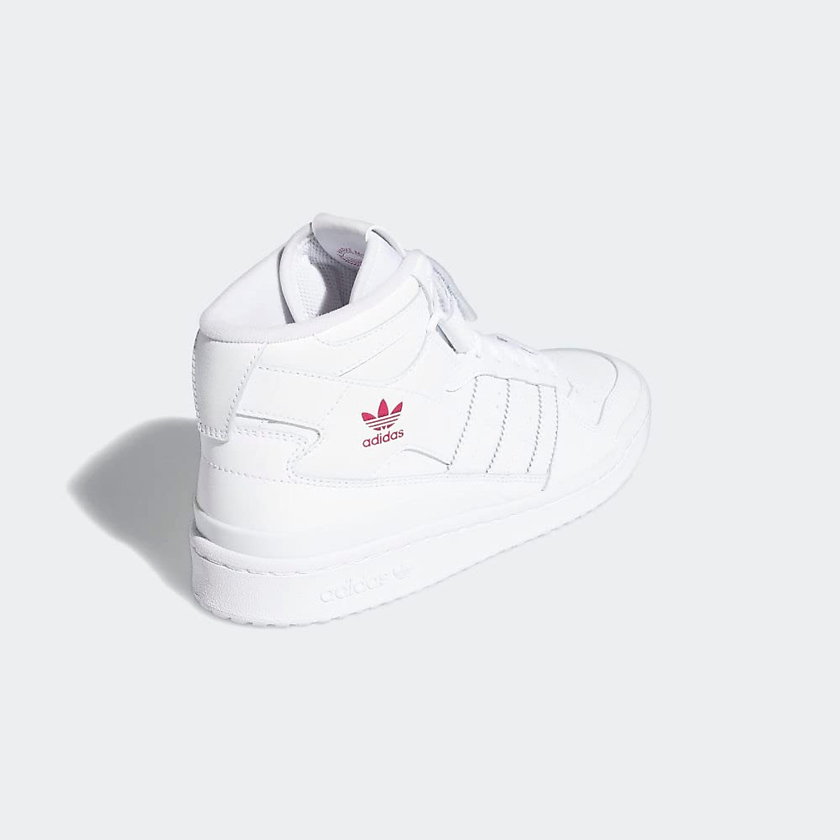 adidas Originals Women's Forum Mid Sneaker, White/White/White, 9