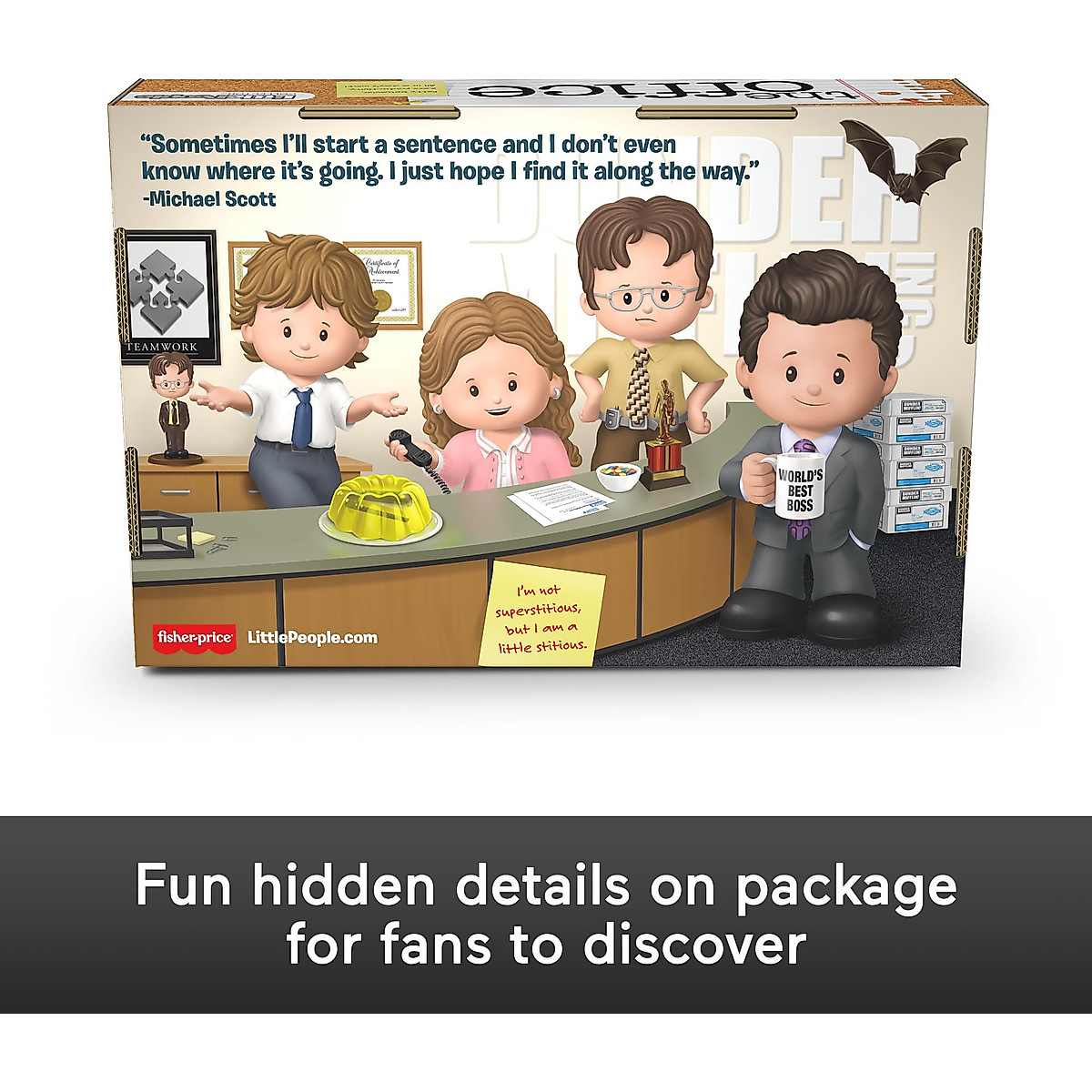 Little People Collector The Office US TV Series Special Edition Set in Display Gift Box for Adults & Fans, 4 Figures