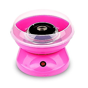 Cotton Candy Machine Desktop Cotton Candy Maker 450W Candy Floss Machine with Splash Prevention Bowl Sugar Scoop 10pcs Candy Sticks