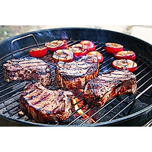 KAMaster Stainless Steel Cooking Grate for 22 in Weber Charcoal Grills 21.5 in Round Hinged Cooking Grid Grill Accessory Replaces for Weber Original Kettle Series