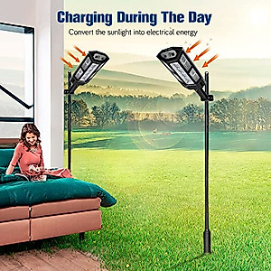 Outerman LED Solar Street Lights, 2 Pack Motion Sensor Security Wall Light, 84 LED Outdoor Solar Lighting with 3 Modes for Garden, Street, Deck, Fence, Patio, Path