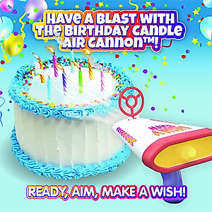 BEST PARTY EVER! Spincredible Candle, Singing Candle-Powered Spinning Cake Topper with Birthday Candle Air Cannon, Safe Fun Way to Blow Out Birthday Candles