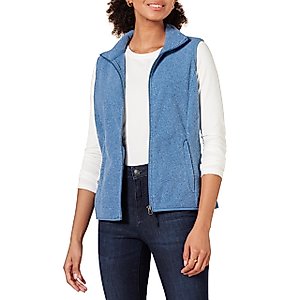 Amazon Essentials Women's Classic-Fit Sleeveless Polar Soft Fleece Vest (Available in Plus Size), Blue Heather, Medium