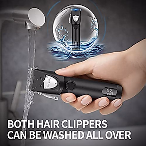 vsmooth Hair Clippers Cordless Hair Trimmer Electric Barber Clippers - Zero Gapped Trimmer Professional Beard Trimmer Rechargeable Hair Cutting Kit (Black)