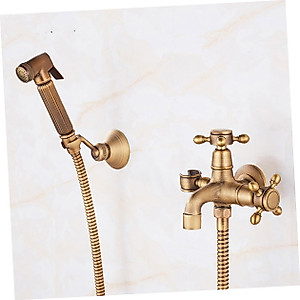 Angoily 1pc Antique Faucet European Style Bath Taps Farmhouse Retro Faucet Vintage Style Faucet Lavatory Faucet Kitchen Tap Knobs Kitchen Faucet Kitchen Fauvet Copper Faucet Household
