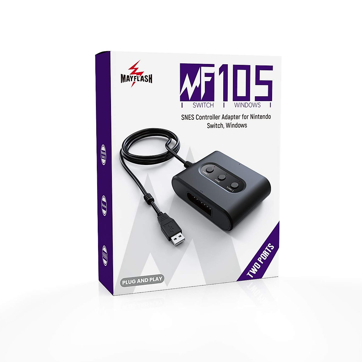 MAYFLASH SNES Controller Adapter for Switch/OLED Model & PC Windows SNES Adapter MF105