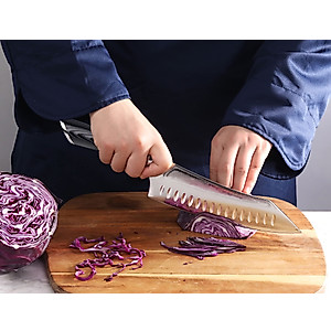 Cangshan NAKA Series X-7 Steel Forged Rocking Chef's Knife with Sheath (8-Inch)