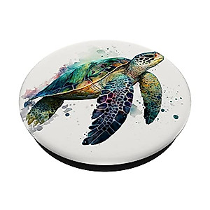 Sea Turtle in the Ocean PopSockets Swappable PopGrip
